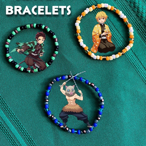 Jewelry | Demon Slayer Inspired Seed Bead Bracelets | Poshmark